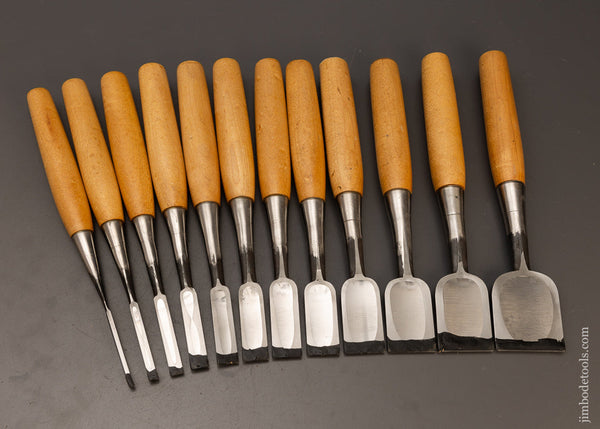 Minty Set of 12 BLUE STEEL Chisels by TEROU MIYANAGA - 110611 - AS OF ...