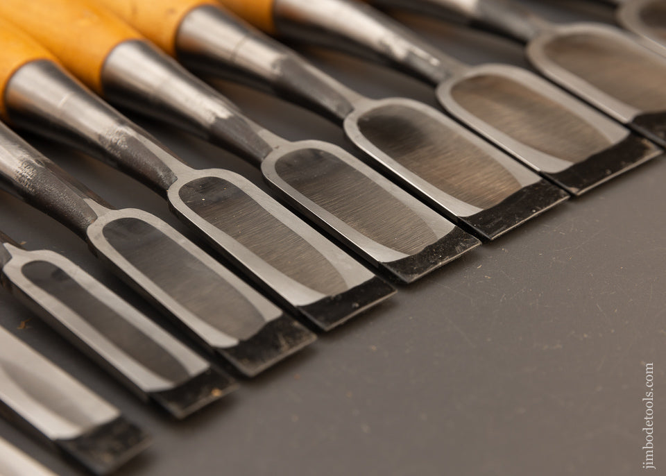 Minty Set of 12 BLUE STEEL Chisels by TEROU MIYANAGA - 110611 - AS OF ...