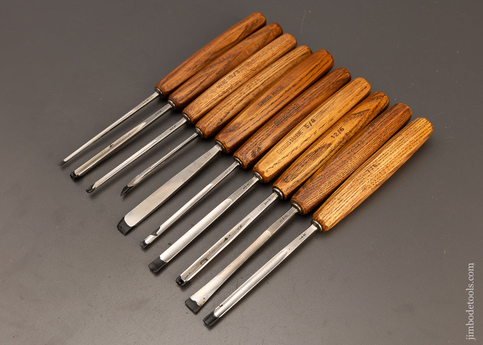 Mint Set of 10 PFEIL SWISS MADE Carving Tools Chisels Gouges - 110851 ...