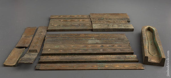 17 Pieces for Embossing Leather with Box Loop Press, Brass Dies - 7948 ...