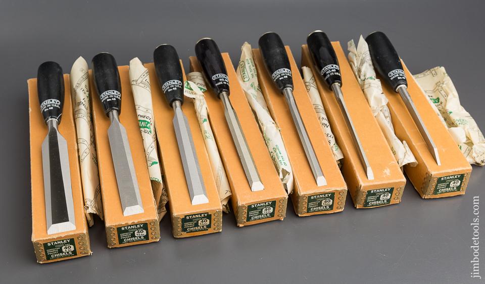 MINT Set of Seven STANLEY No. 40 Composition EVERLASTING Pocket Chisel ...