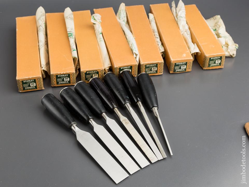 MINT Set of Seven STANLEY No. 40 Composition EVERLASTING Pocket Chisel ...