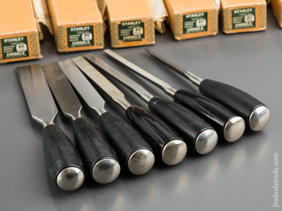 MINT Set of Seven STANLEY No. 40 Composition EVERLASTING Pocket Chisel ...