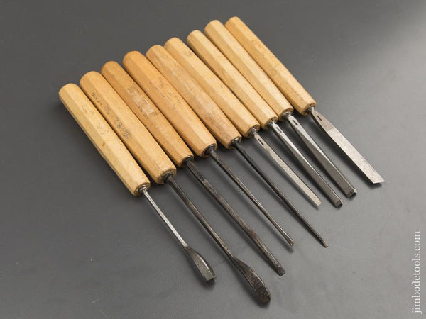 Nine DASTRA Carving Gouges with Decals -- 88808 – Jim Bode Tools