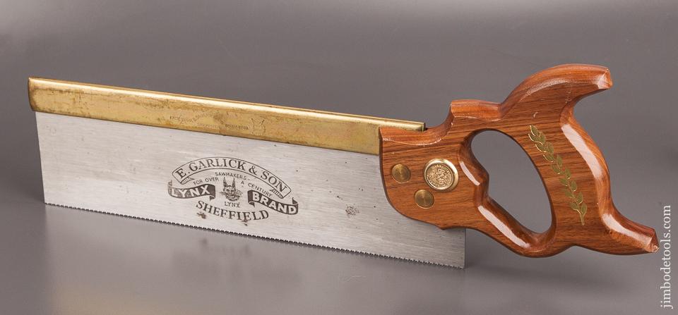 MINT! 16 point 12 inch Rip GARLICK LYNX Brass Back Saw - 82398 – Jim ...