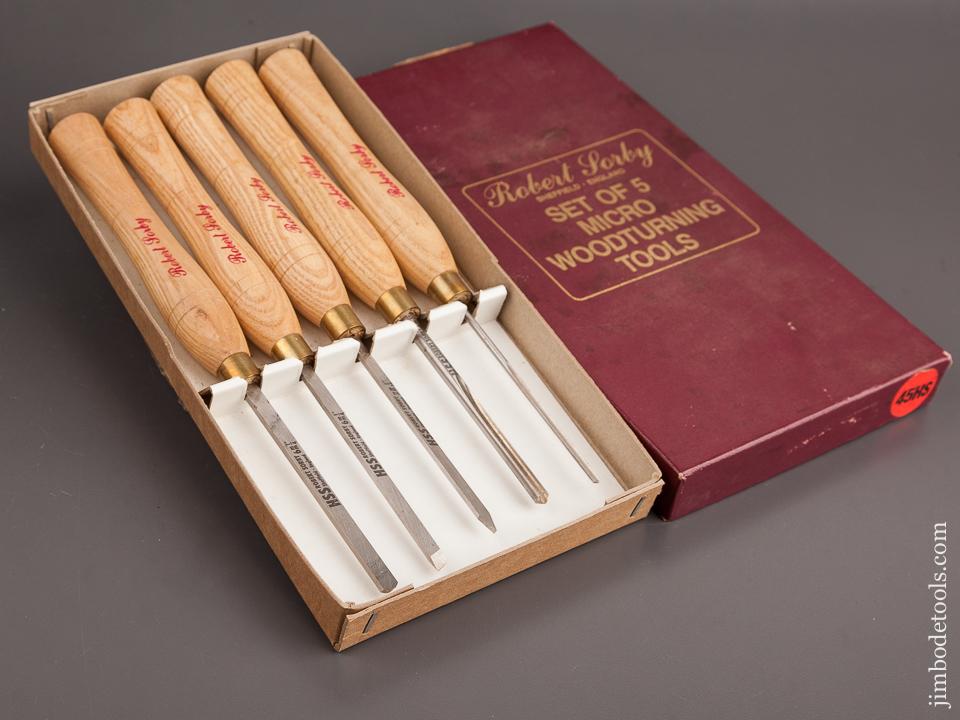 Set of Five ROBERT SORBY Micro Woodturning Tools in Original Box - 826 ...