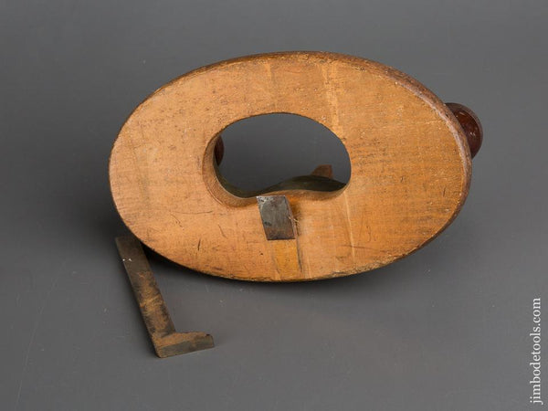 Massive! 9 3/8 inch Brass & Wood Router Plane with Two Irons -- 82981 ...