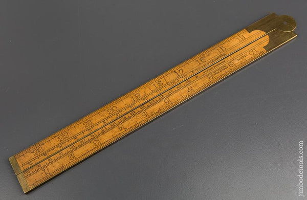 Rare! STANLEY No. 15 Boxwood and Brass Engineer's Rule with "E" and "M ...