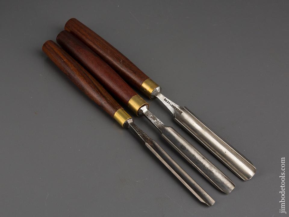 Three Rosewood Handled Gouges by BUCK BROTHERS - 84440 – Jim Bode Tools