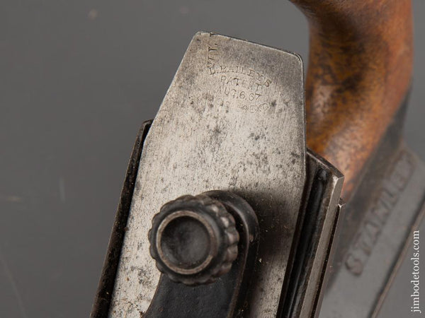 TRAUT Patent April 21, 1885 STANLEY No. 72 1/2 Chamfer Plane with RARE ...