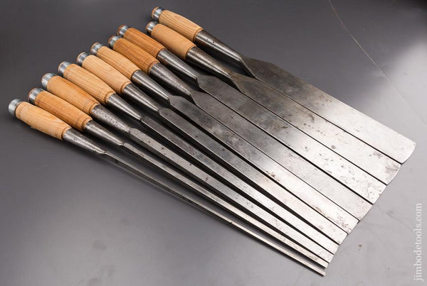 SPECTACULAR Set of Ten D.R. BARTON Millwright's Heavy Framing Chisels ...
