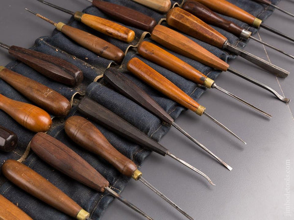 FANTASTIC Set of 38 Carving Tools in Roll! - 85381 – Jim Bode Tools