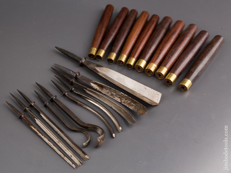 NEW OLD STOCK Set of Ten ADDIS Carving Gouges with New Rosewood Handle – Jim Bode Tools