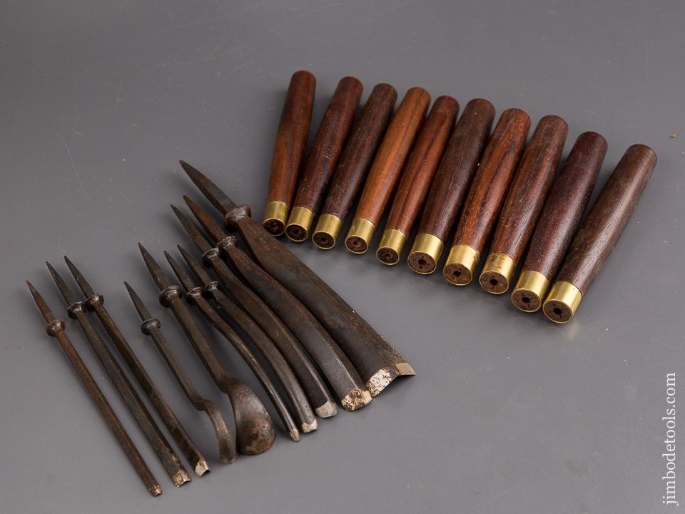 NEW OLD STOCK Set of Ten ADDIS Carving Gouges with New Rosewood Handle – Jim Bode Tools