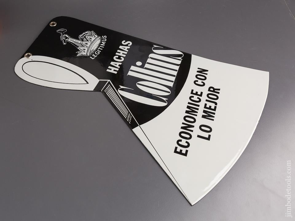 RARE! 12 x 18 inch Tin COLLINS Two Sided Sign NEW OLD STOCK - 85604 ...