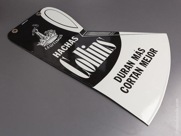 RARE! 12 x 18 inch Tin COLLINS Two Sided Sign NEW OLD STOCK - 85604 ...