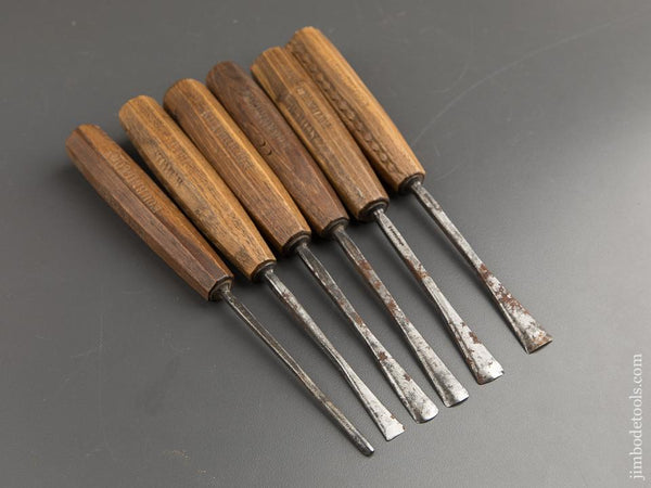 Set of Six Fishtail Gouges by I&H SORBY - 88701 – Jim Bode Tools