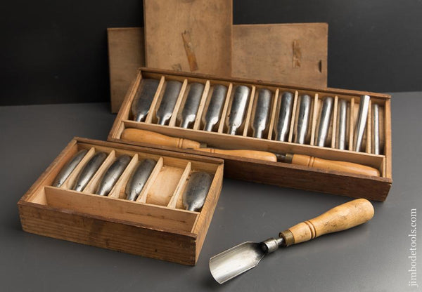 RARE & FINE 22 Piece Pattern Maker's Gouge Set by ADAMS & NELSON CO ...