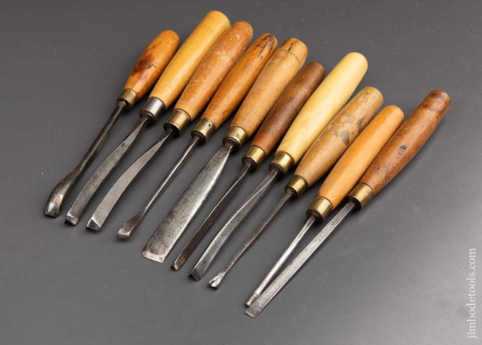 Ten Fine ADDIS Carving Gouges ALL with Boxwood Handles - 91669 – Jim Bode Tools