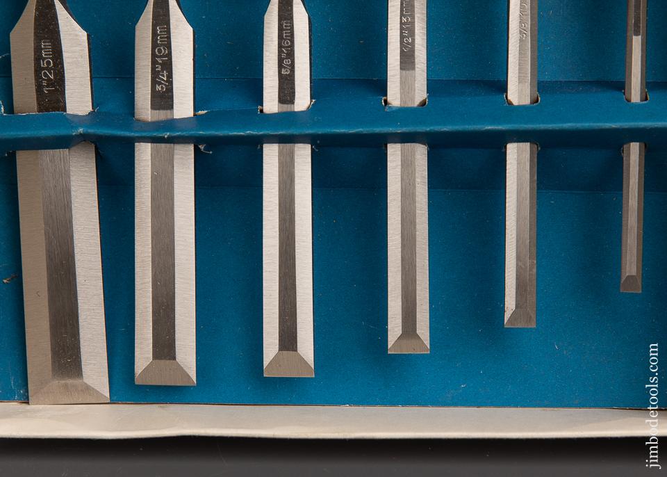 Set No. 1031 Six E.A. BERG ESKILSTUNA Firmer Chisels MINT With Decals ...