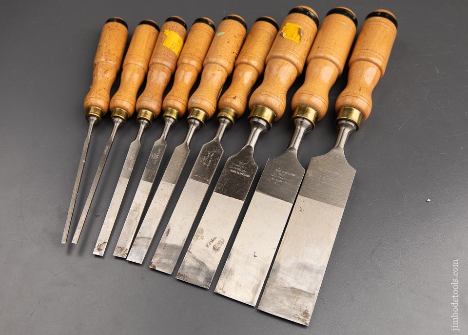 MINTY Set of Nine NOOITGEDAGT Swedish Steel Bench Chisels - 92195 – Jim ...