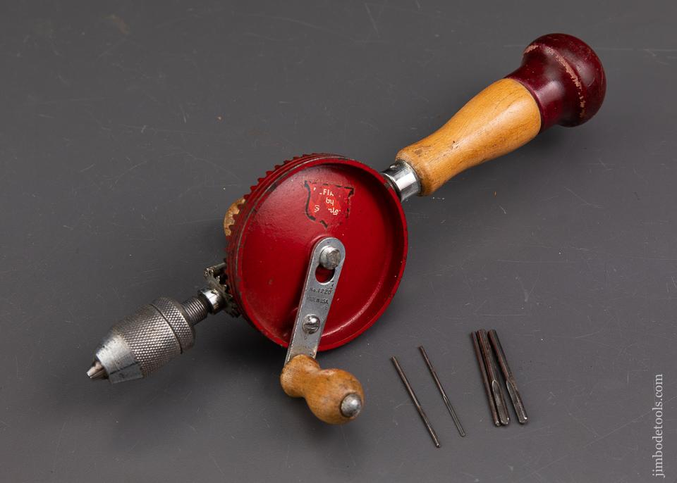 STANLEY DEFIANCE No. 1220 Double Pinion Egg Beater Hand Drill with Fiv ...