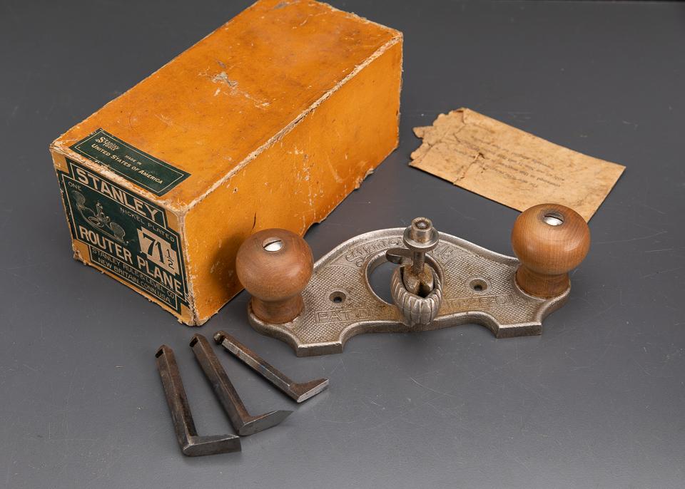 STANLEY No. 71 1/2 Router Plane MINT in Original Box EARLY Type 4 circ ...