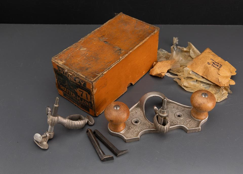 STANLEY No. 71 Router Plane MINT in Original Box EARLY Type 7 circa 19 ...