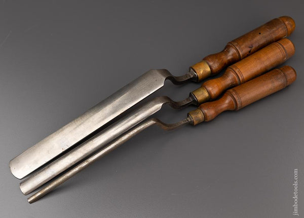 Fine Set of 3 Pattern Maker’s Crank Neck Gouges by D.R. BARTON - 96360 ...