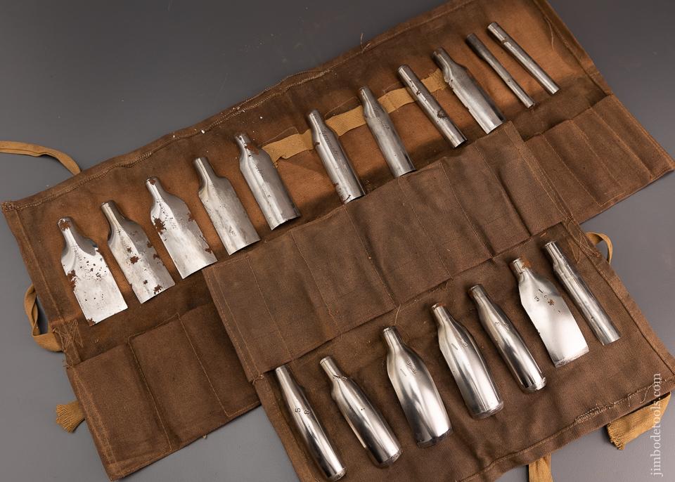 RARE & FINE 22 PIECE PATTERN MAKER'S GOUGE SET BY ADAMS & NELSON CO ...