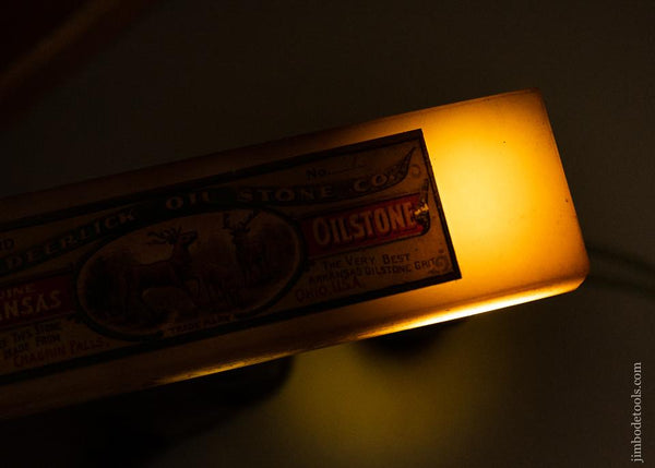 DEERLICK OIL STONE CO. Translucent Hard Arkansas Oil Stone with Label ...