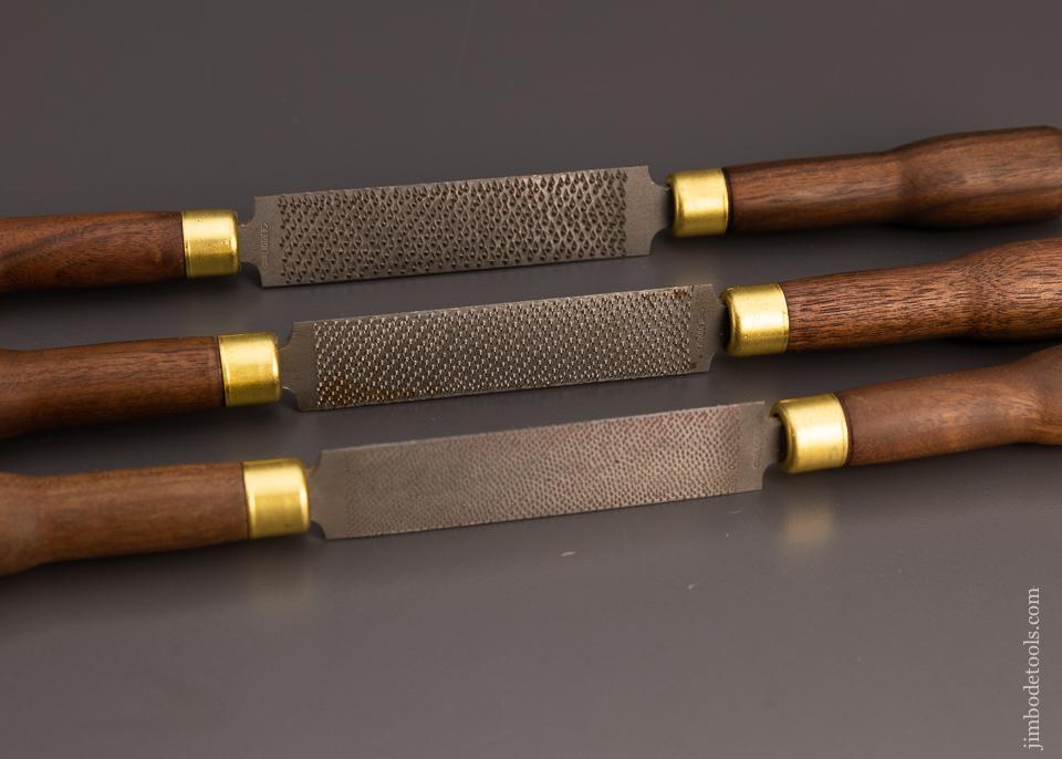Mint Set of 3 LIE_NIELSEN Logier 2 Handled Rasps . Fine, Medium, Coars ...