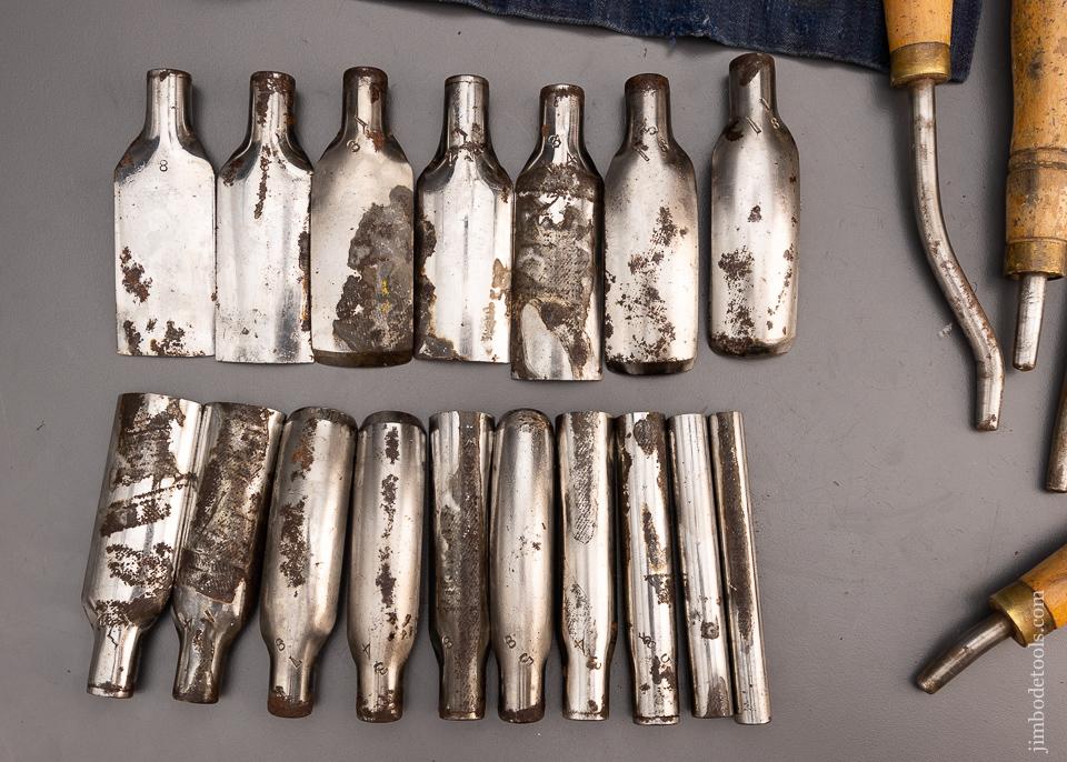 RARE & FINE! 21 Piece No. 450 Pattern Maker's Gouge Set by ADAMS & NEL ...