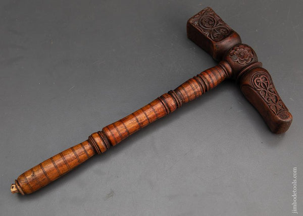 Stunning Ornately Carved Wooden mallet - Excalibur 124 – Jim Bode Tools