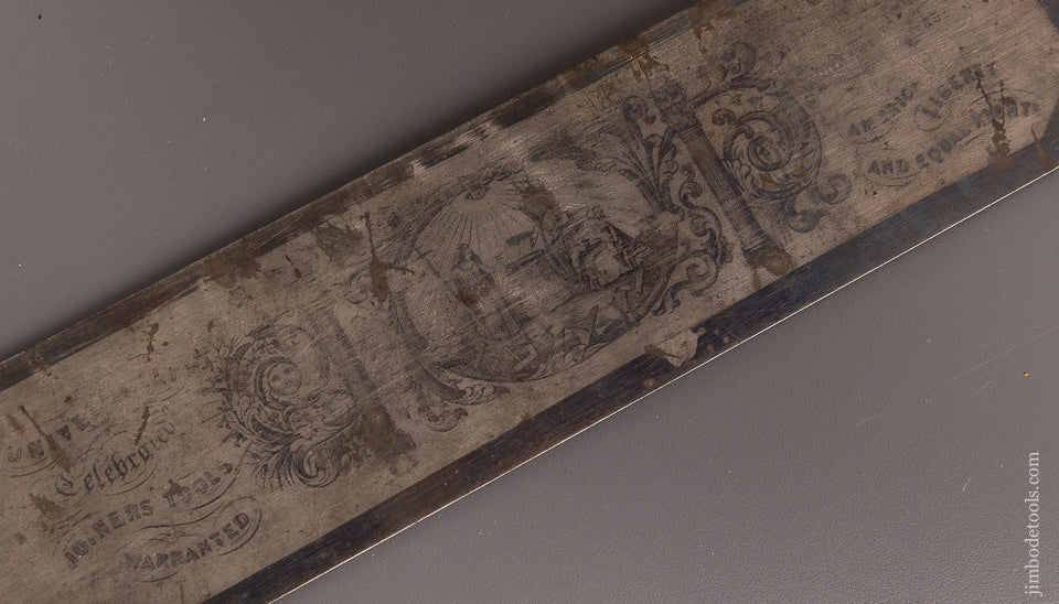 Spectacular! DAVID FLATHER SHEFFIELD Blued and Etch 15 inch Rosewood T ...