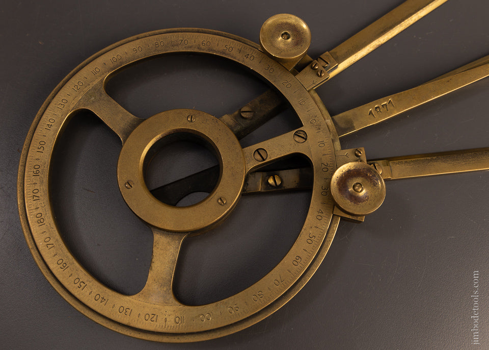 Massive & Amazing Brass 3 Legged Protractor by TROUGHTON & SIMS LONDON ...