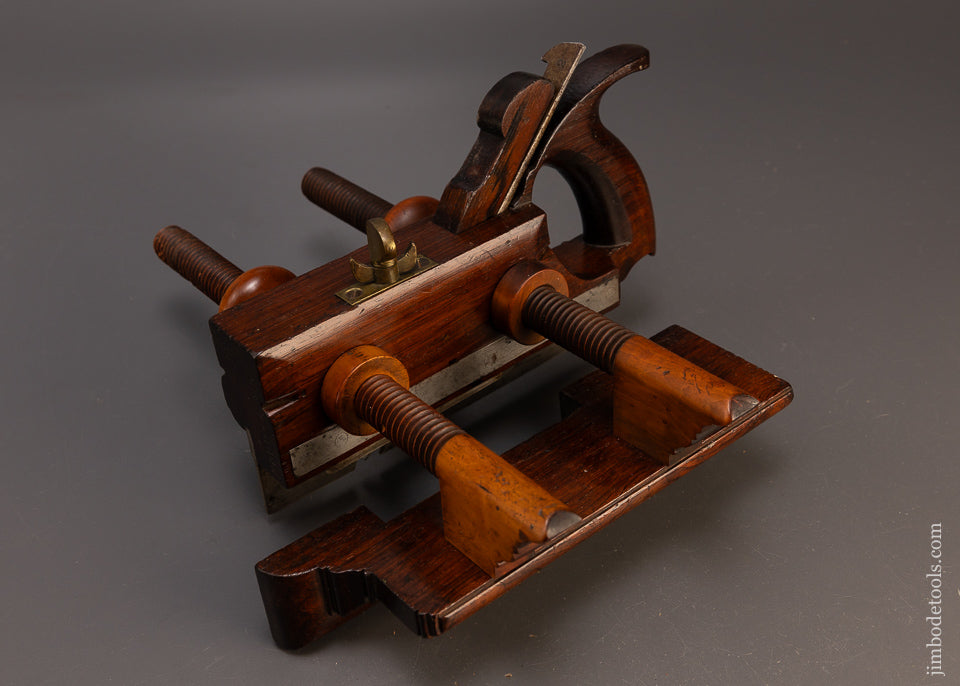 Spectacular Solid Rosewood Fancy Plow Plane with Bone Inserts H.L. KEN ...