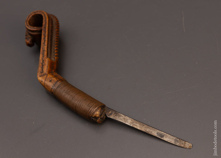 Stunning Intricately Carved Crooked Knife - EXCELSIOR 111101 - AS OF M ...