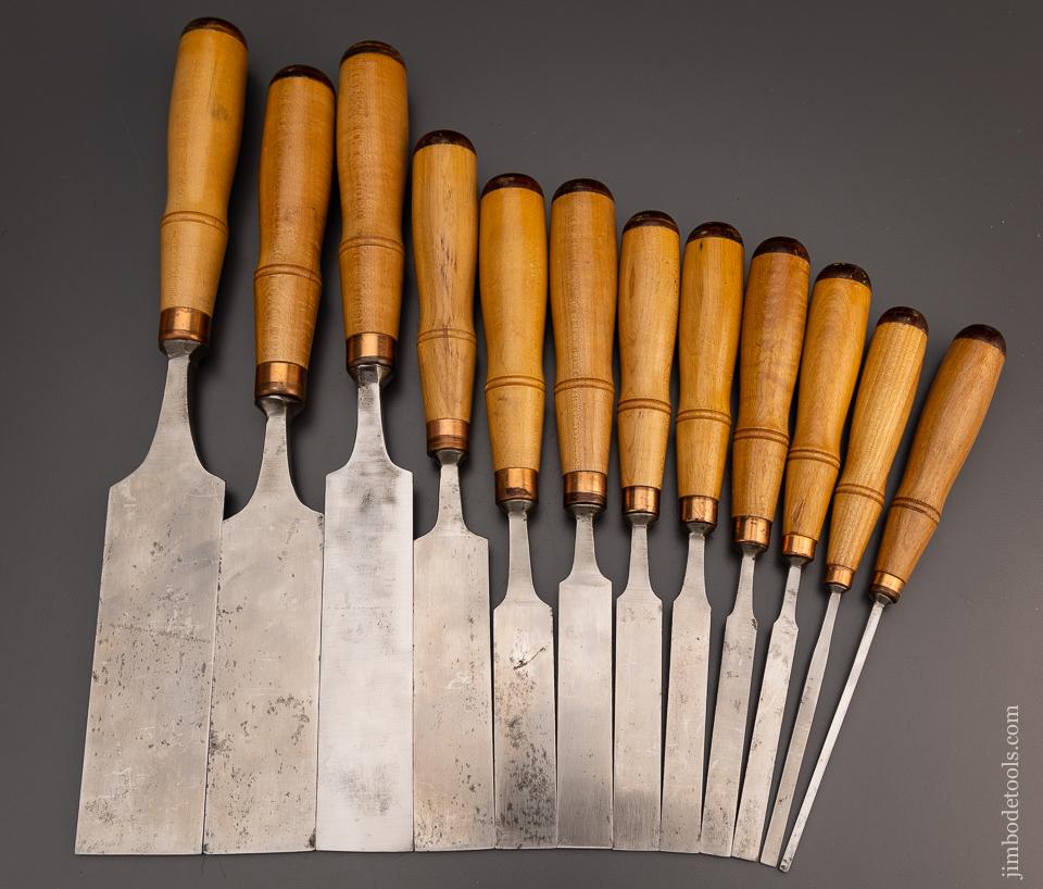 New Old Stock BUCK BROS. Bevel Edge Paring Chisel Set Mint in Box - EX ...